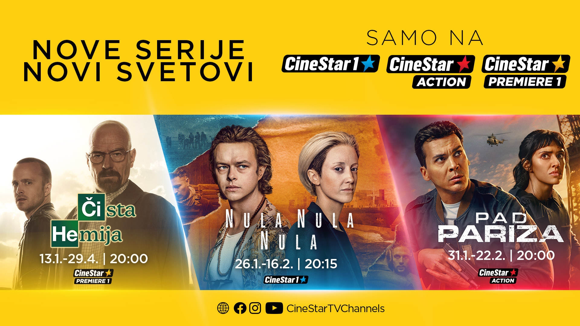 SERIJSKI SPEKTAKLI OSVAJAJU CINESTAR KANALE! - CineStar TV Channels